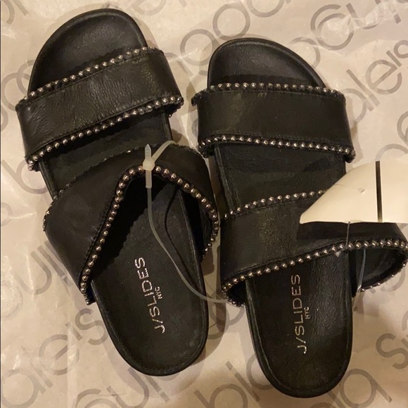 J/SLIDES | Shoes | J Slides Black With Studs | Poshmark